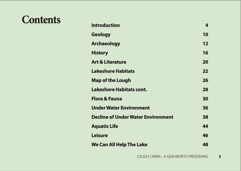 lough carra catchment association – Reg. Charity No. 20206138